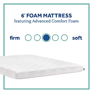 Sealy - Memory Foam Bed in a Box – 6 Inch, Low Profile, Medium Feel, Twin XL Size, CertiPur-US Certified,White