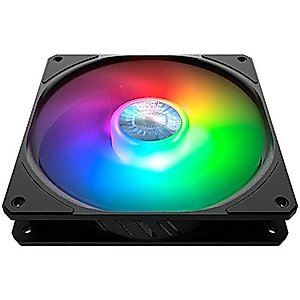 Cooler Master SickleFlow 140 V2 ARGB Square Frame Fan, ARGB 3-Pin Customizable LEDS, Air Balance Curve Blade, Sealed Bearing,140mm PWM Control for Computer Case & Liquid Radiator