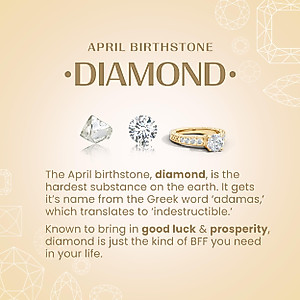 Angara Princess Cut Natural Diamond Promise Ring for Women in 925 Sterling Silver (0.19 ct, Color-I-J, Clarity-I1-I2, Ring size -6.5) - April Birthstone Jewelry fo Her