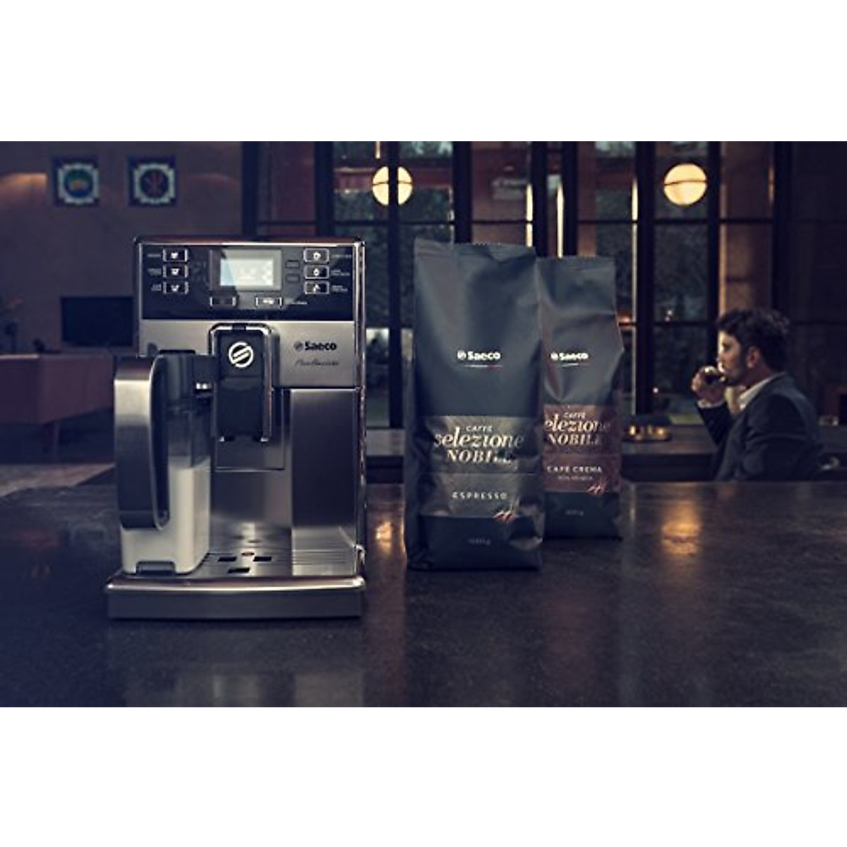 Saeco PicoBaristo Super Automatic Espresso Machine, 1.8 L, Stainless Steel, HD8927/47