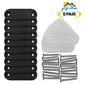 #1 Selling/Rated - Magnetic Baggage Door Catch - Holder - Clip - Latch for RV, Trailer, Camper, Motor Home, Cargo Trailer, Boat Compartments - Replaces Plastic Spring Clips (White 5-Pair)