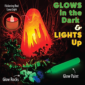 Creativity for Kids Grow N’ Glow Dinosaur Habitat – Create Your Own Dino Garden Kit - Arts and Crafts for Boys and Girls