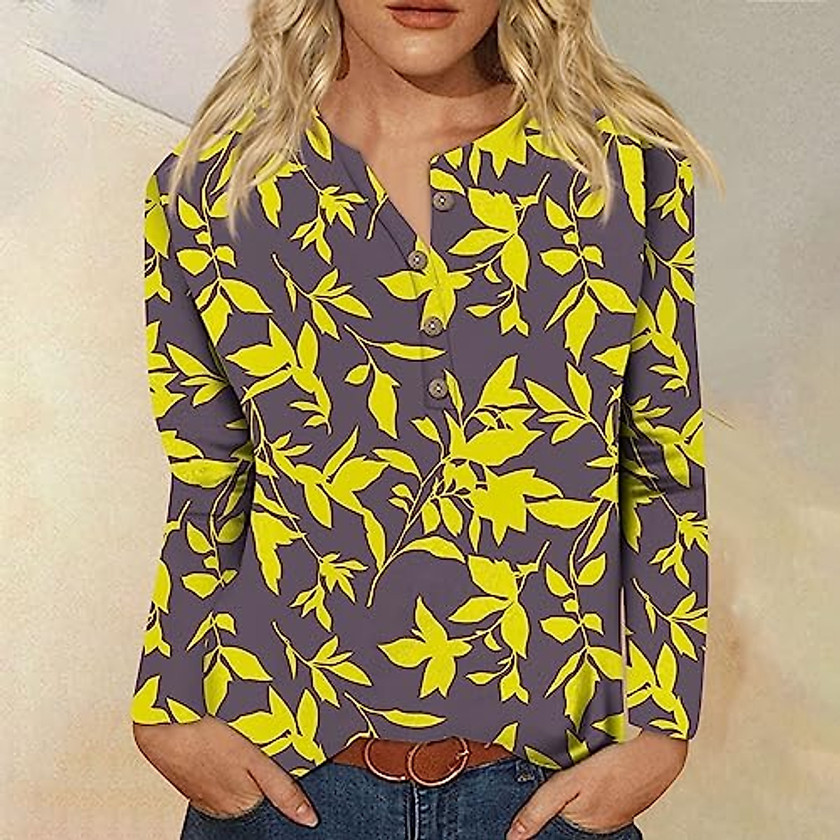GIANTHONG Plus Size Tops for Women Off the shoulder tops for women Cotton Spandex Long Sleeve Women Long Sleeve Lace Top Womens Zip Front Sweatshirt Maternity Halloween Costumes（1-Yellow,XX-Large）