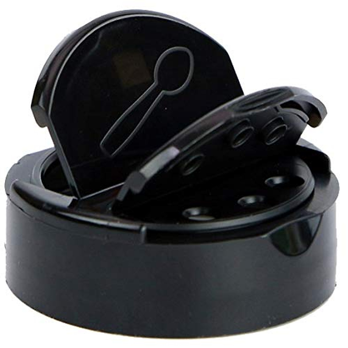 Nakpunar 20 pcs, 8 fl oz Clear Plastic Spice Jars with Black Cap and Sifter Shaker Orifice Disc PET, BPA Free, Made in USA