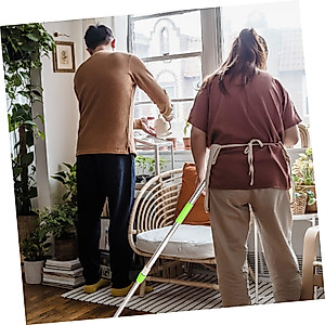 COLLBATH 1 Set Mop Pole Commercial Mop Rotating Mop Part Pole Mopping Mop Handle Replacement Floor Cleaning Mop Rod Mopa para Limpiar Pisos Mops Rotary Mop Rod Stainless Steel Green