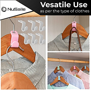 NuSaile Clothes Hanger Connector Hooks - Cascading Hanger Hooks Extensions for Clothes - Sturdy Plastic Hanger Extender Hooks for Closet Organization - Closet Hanger Organizers - 100pc Black