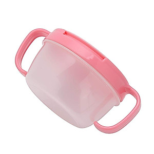 eecoo Snack Cup with Double Handle for Kids, Snack Catcher Lid Snack Container for Toddler and Baby,Portable Biscuits Candy Box (RED2)