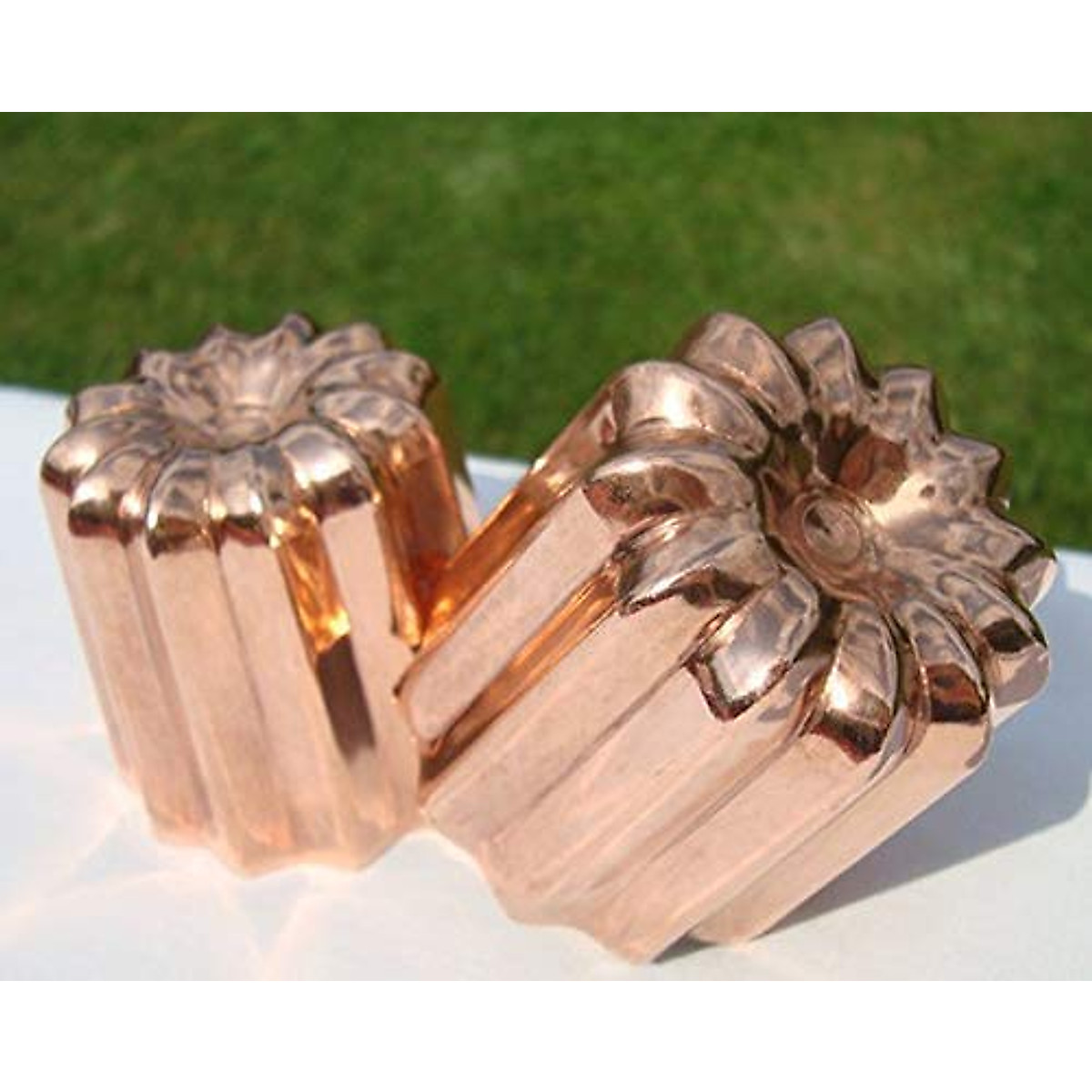 2.1 inch Copper Canele mold from Bordeaux a Set of Twelve tinned molds