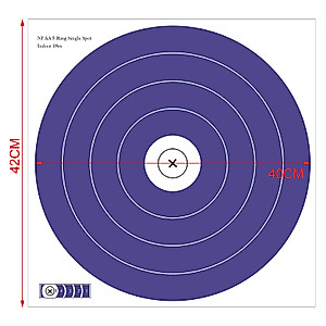Cosmos 12 Pcs Archery Targets Paper 40cm Standard Archery Targets Compatible with NFAA 5 Ring Single Spot 300 Round Target Face Bow Arrow Paper Target for Archery Training Competition Target Practice