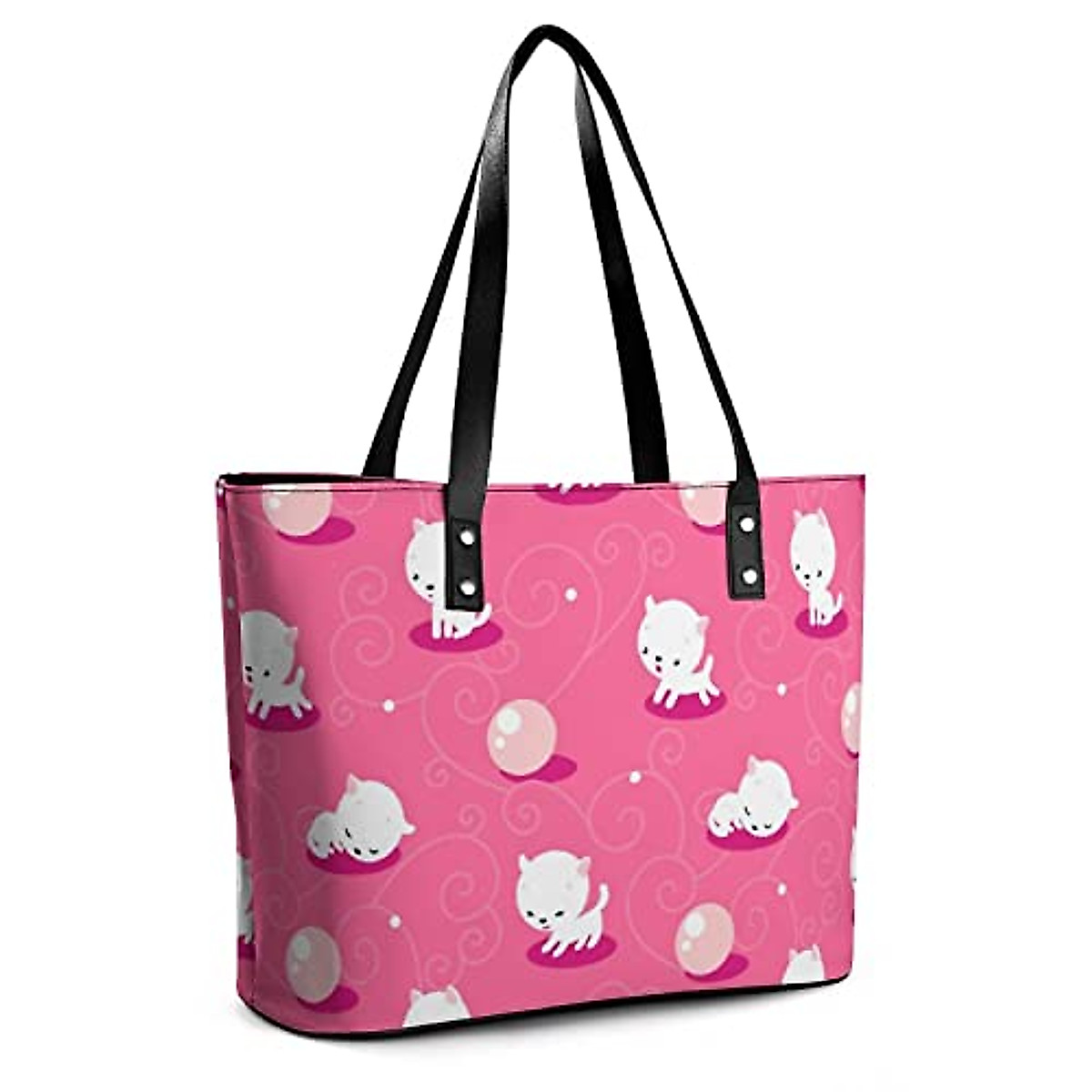 Womens Handbag Cat Leather Tote Bag Top Handle Satchel Bags For Lady