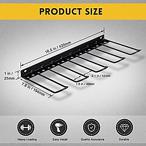 Mowis Power Tool Organizer Metal Drill Holder Heavy Duty Storage Wall Mount, Utility Storage Rack, Garage Organization with 4 Drill Holders suit for Pegboard Shed Workshop