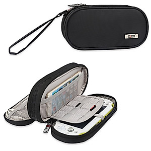 BUBM Double Compartment Storage Case Compatible with PS Vita and PSP, Protective Carrying bag, Portable Travel Organizer Case Compatible with PSV and Other Accessories, Black