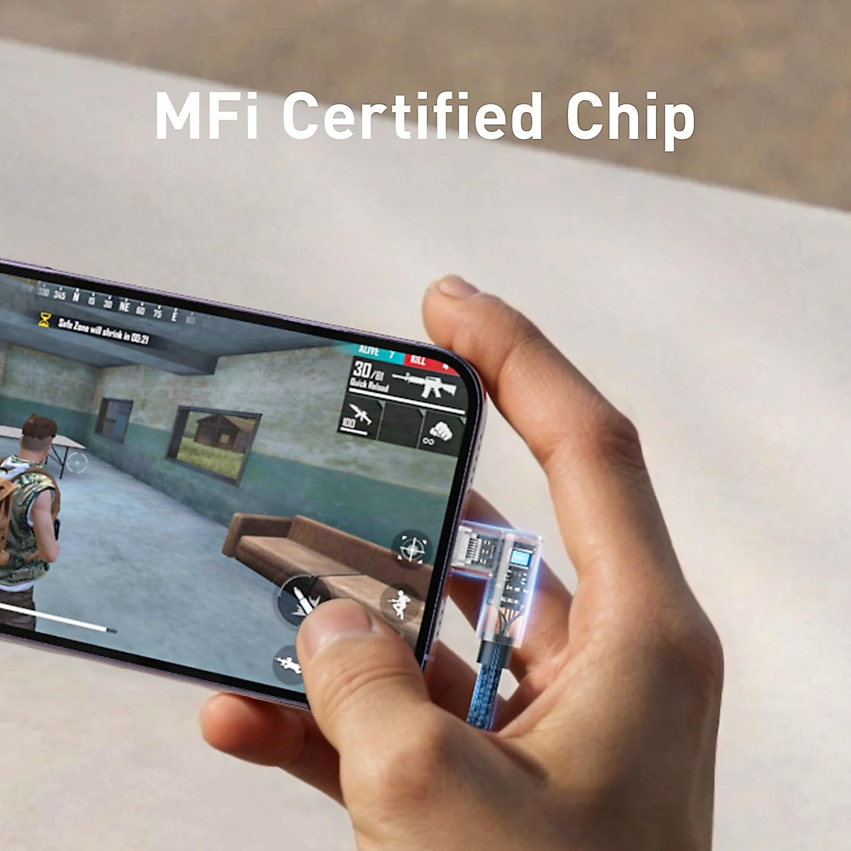 2Pack 90 Degree iPhone Charging Cord 6Ft Right Angle Nylon Braided Mfi Certified Gaming Charger Cable Compatible with iPhone 14 13 12 11 Pro Max XS XR X 8 7 6 5 Plus iPad（Black）