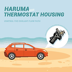 HARUMA L32815170A Thermostat Housing 2003-2015 for Mazda 3 5 6 Tribute for Lincoln MKZ, for Ford EcoSport Escape Focus Fusion Ranger