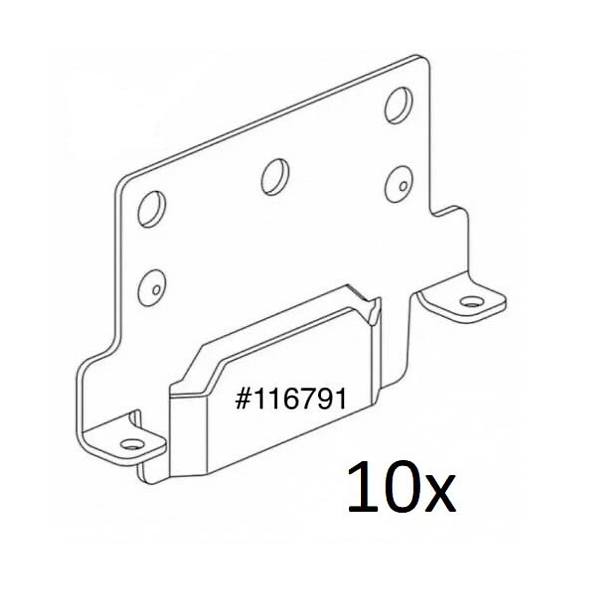 Bed Frame Metal Mounting Part # 116791 (10 Pack) for IKEA Furniture fit Hemnes Malm Brimnes