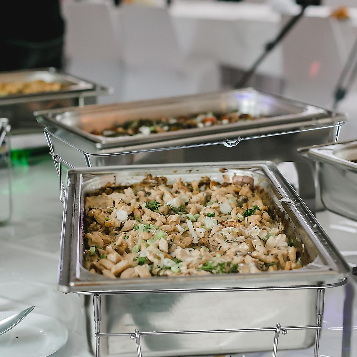 Thyle 8 Pcs Chafing Wire Rack Chafing Dish Rack, Foldable Buffet Serving Stand Easy Storage Reuse Dish Serving Trays Food Warmer Catering Supplies for Parties Occasions Events