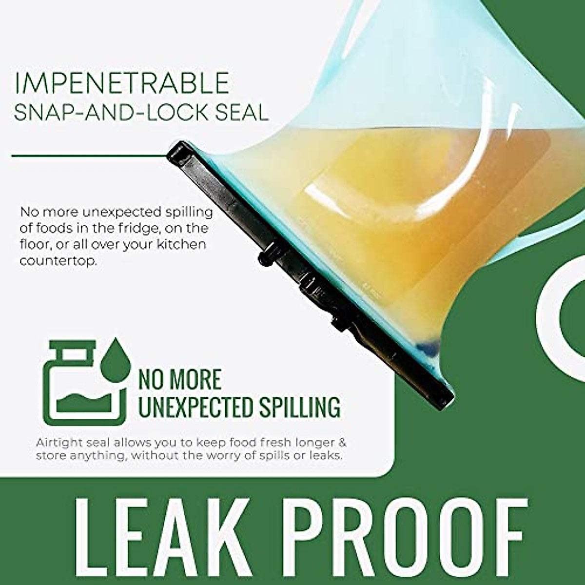 Food Bunker Reusable Bags, 4pcs Per Set, 132g Weight, Different Color Options (Yellow, Green, Blue, & Red), 1000ml Capacity, All-In-One Bag, Dishwasher-Friendly, Easy to Clean, and Eco Friendly