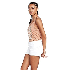 Volcom Women's Frochickie 3" Chino Short (Regular & Plus Size), White 1, 29