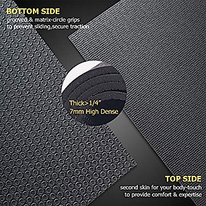 GXMMAT Extra Large Exercise Mat 10'x6'x7mm, Ultra Durable Workout Mats for Home Gym Flooring, Shoe-Friendly Non-Slip Cardio Mat for MMA, Plyo, Jump, All-Purpose Fitness Black Real