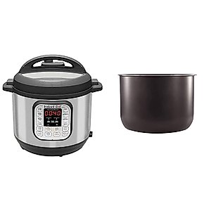 Instant Pot Duo 7-in-1 Electric Pressure Cooker, Sterilizer, Slow Cooker, Rice Cooker, Steamer, Saute, Yogurt Maker, and Warmer, 8 Quart, 14 One-Touch Programs & 8 Quart Ceramic Cooking Pot