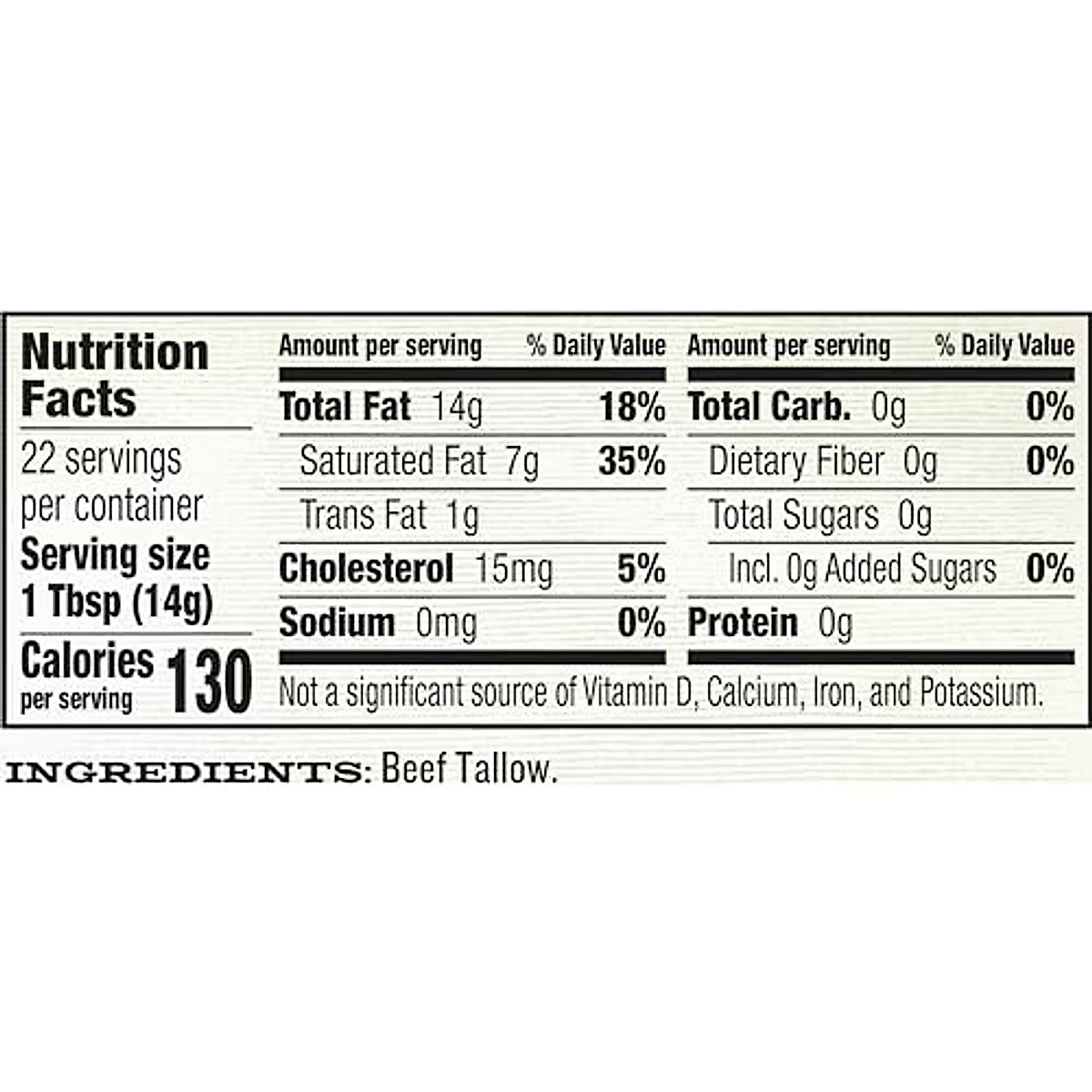 EPIC Beef Tallow, Grass-Fed, Keto Friendly, Whole30, 11oz Jar