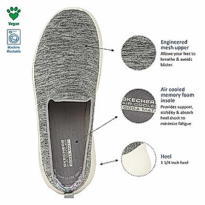 Skechers Women's GO Walk Flex-Clever View Sneaker, Gray, 7.5