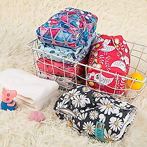 ALVABABY Baby Pocket Newborn for Less Than 12pounds Baby Snaps Cloth Diapers Nappy 6pcs with 12 Inserts 6SVB09
