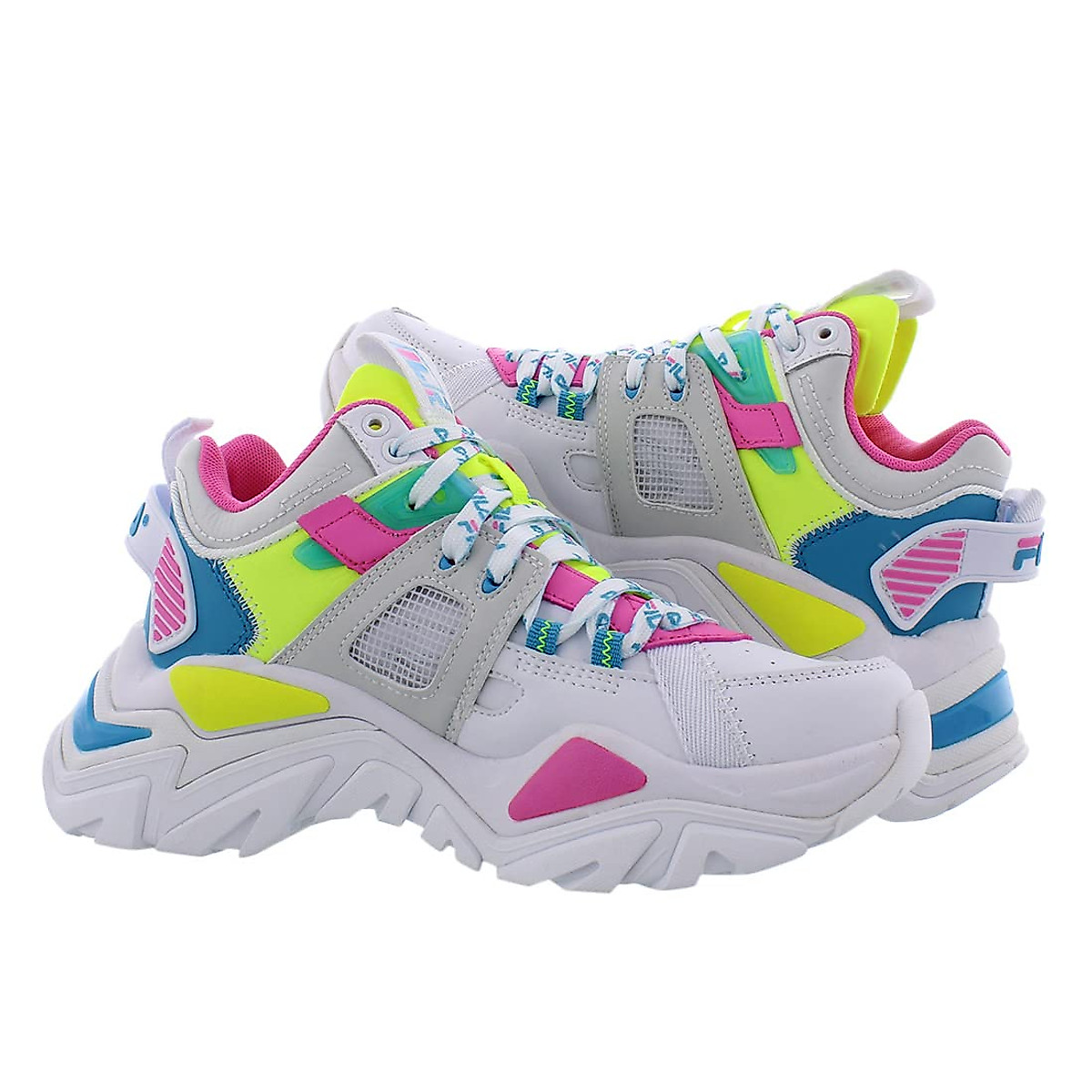 Fila Cage Mid Mixed Media Womens Shoes Size 10, Color: White/Multi
