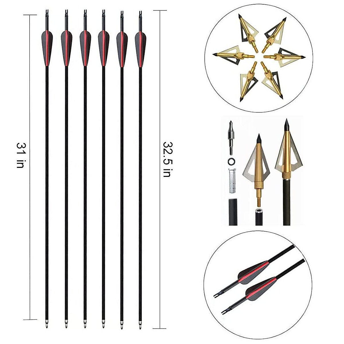Monsour Archery 53" Takedown Recurve Bow and Arrows Set for Adults Right Hand Longbow Kit Straight Bow for Beginner Shooting Practice 30 40lb (40lb)