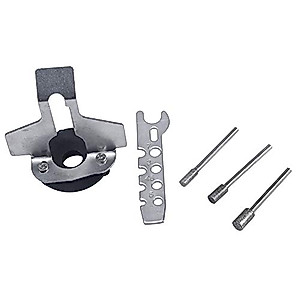 Xiaokeis Chainsaw Sharpening Attachment Kit, Chain Saw Blade Teeth Sharpener Set with Angle Guide and Diamond Burr Grinding Stone Files, Drill Power Rotary Tool Accessory Kit(5 Pcs)