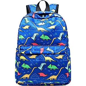 CAMTOP Preschool Backpack for Kids Boys Toddler Backpack Kindergarten School Bookbags (Cute Dinosaur-Dark Blue)