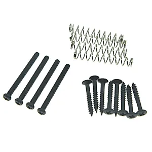 KAISH American Thread Humbucker Pickup Height Screws Humbucker Pickup Ring Pickup Surround Frame Mounting Screws Springs for Gibson/EMG/Seymour Duncan/Dimarzio Black