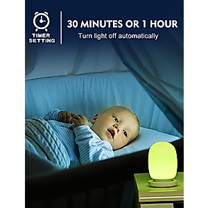 AMEXI Touch Lamp, Night Light Portable Table Sensor Control Bedside Lamps with Quick USB Charging Port, 3 Level Dimmable Warm White Light & 13 Color Changing RGB (Color-3)
