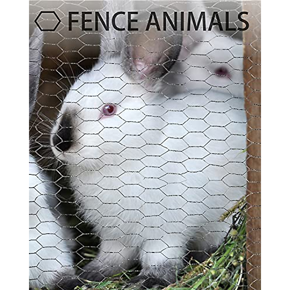 Aboofx Chicken Wire Net for Crafts, 78.7 x 13.7 inch Floral Chicken Wire, Lightweight Hexagonal Chicken Wire Fencing for Crafts Garden Poultry Project, with 100 Pieces Cable Zip Ties