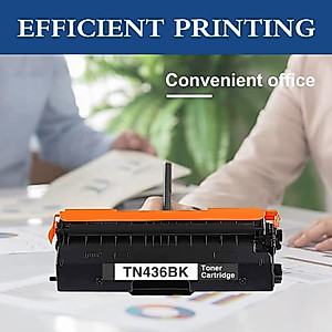 2 Pack TN-436BK Black High Yield Toner Cartridge Replacement for Brother TN-436BK Black HL-L8260CDW HL-L8360CDW HL-L8360CDWT HL-L9310CDW Printer.