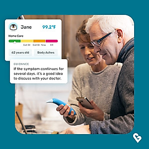 Kinsa Smart Ear Thermometer for Fever - Medical Infrared Termometro - FDA Cleared for Body Temperature Readings for All Ages - Connects to a Smartphone App to Track Symptoms and Get Illness Guidance