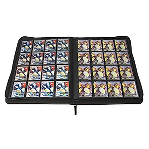 TopDeck 1000 Card Binder - TCG Portfolio - 16 Pocket Card Binder - Ringless Binder Compatible with Pokemon Cards, Yu-Gi-Oh, Magic the Gathering, and More - Side Load Sleeves - Cards Album (Black)