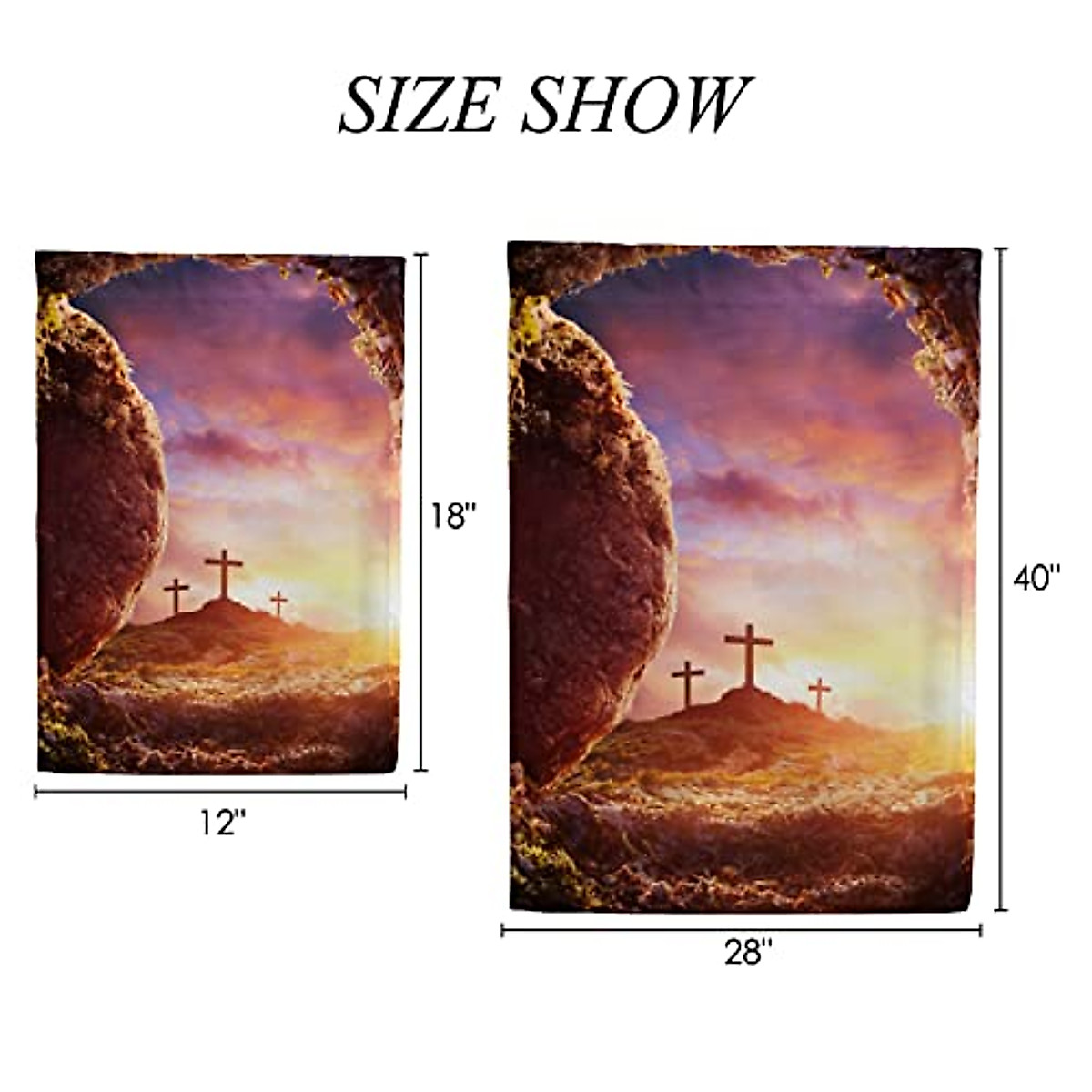 My Little Nest Seasonal Garden Flag Easter Day Sunrise Vertical Garden Flags Double Sided for Home Farmhouse Yard Holiday Flag Outdoor Decoration Banner 12"x18"