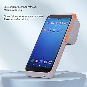 Cryfokt Receipt Printer, Portable Printer with 6.2 Inch Touch Screen Multifunctional 2GB RAM 16GB ROM for Retail Stores