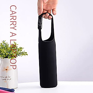 Shusuen Neoprene Glass Water Bottle Sleeve Bottle Cover 16oz - 21oz Insulated Cloth Bottle Protection Case Portable Bottle Cover for Outdoor