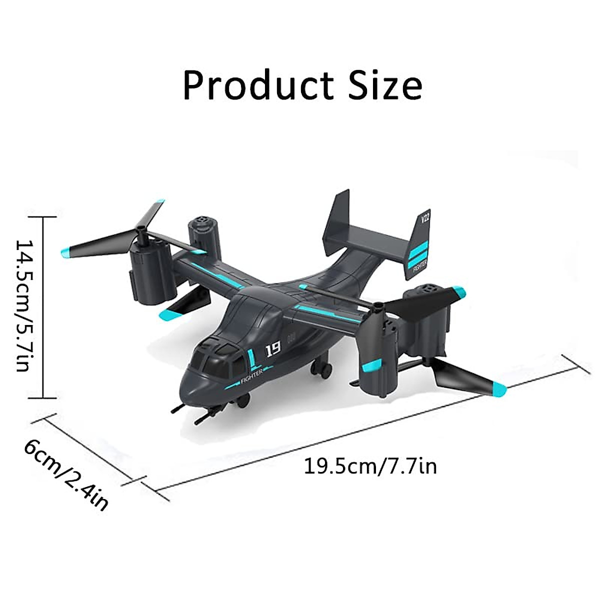 HJLXMF HD Camera Drone 4K 2.4GHz RC Helicopter V22 Osprey Remote Control Toys 1080P HD Band WiFi Quadcopter Altitude Hold RC Helicopter for Adult (with Three Batteries)