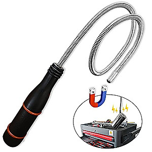 EASYTOO Magnetic Pickup Tool - 24” Bend-It Flexible Magnet Pick-Up Sweeper Bendable Retriever Stick for Hard-to-Reach Home Sink Drains, Car Keys, USB's, Bolts, Nuts, Screws