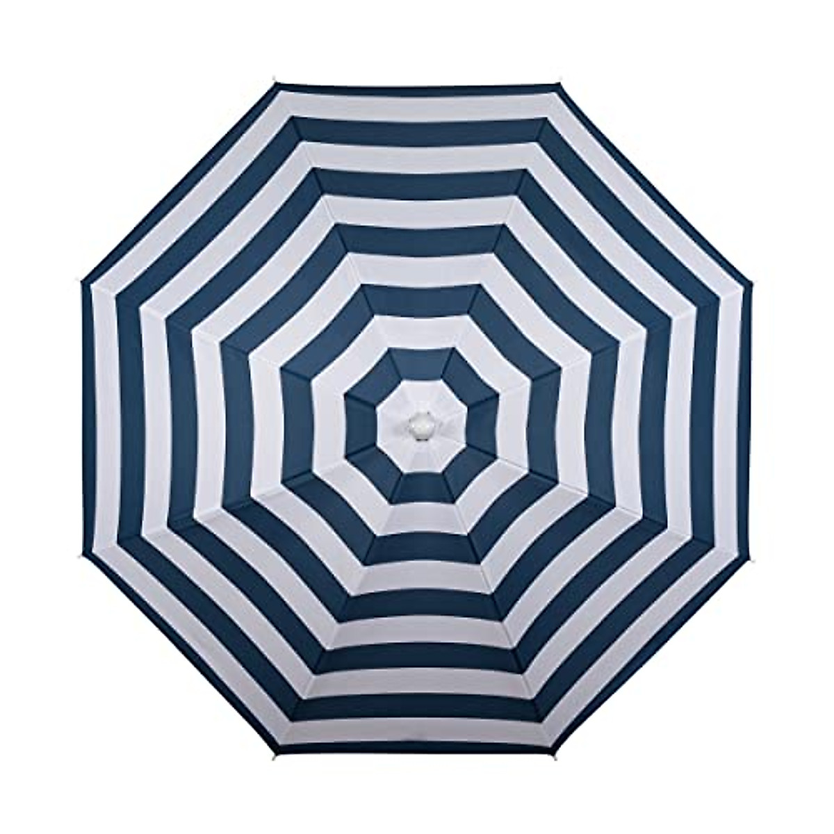 PICNIC TIME Outdoor Canopy Sunshade Beach Umbrella 5.5', Small Patio Umbrella, Beach Chair Umbrella, (Blue & White Stripe)