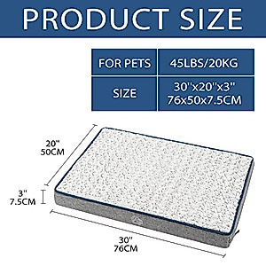 EMPSIGN Waterproof Dog Bed for Crate Pad Reversible Cool and Warm, Pet Beds with Washable and Removable Cover, Sleeping Mats for Large Medium Small Dogs