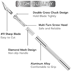 Jetmore 24 Pack Exacto Knife Set, Craft Knife, Precision Hobby Knife Kit for DIY Cutting, Pumpkin Carving, Trimming, Scrapbooking