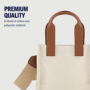 True Religion Tote, Women's Mini Travel Shoulder Bag with Adjustable Strap, Natural