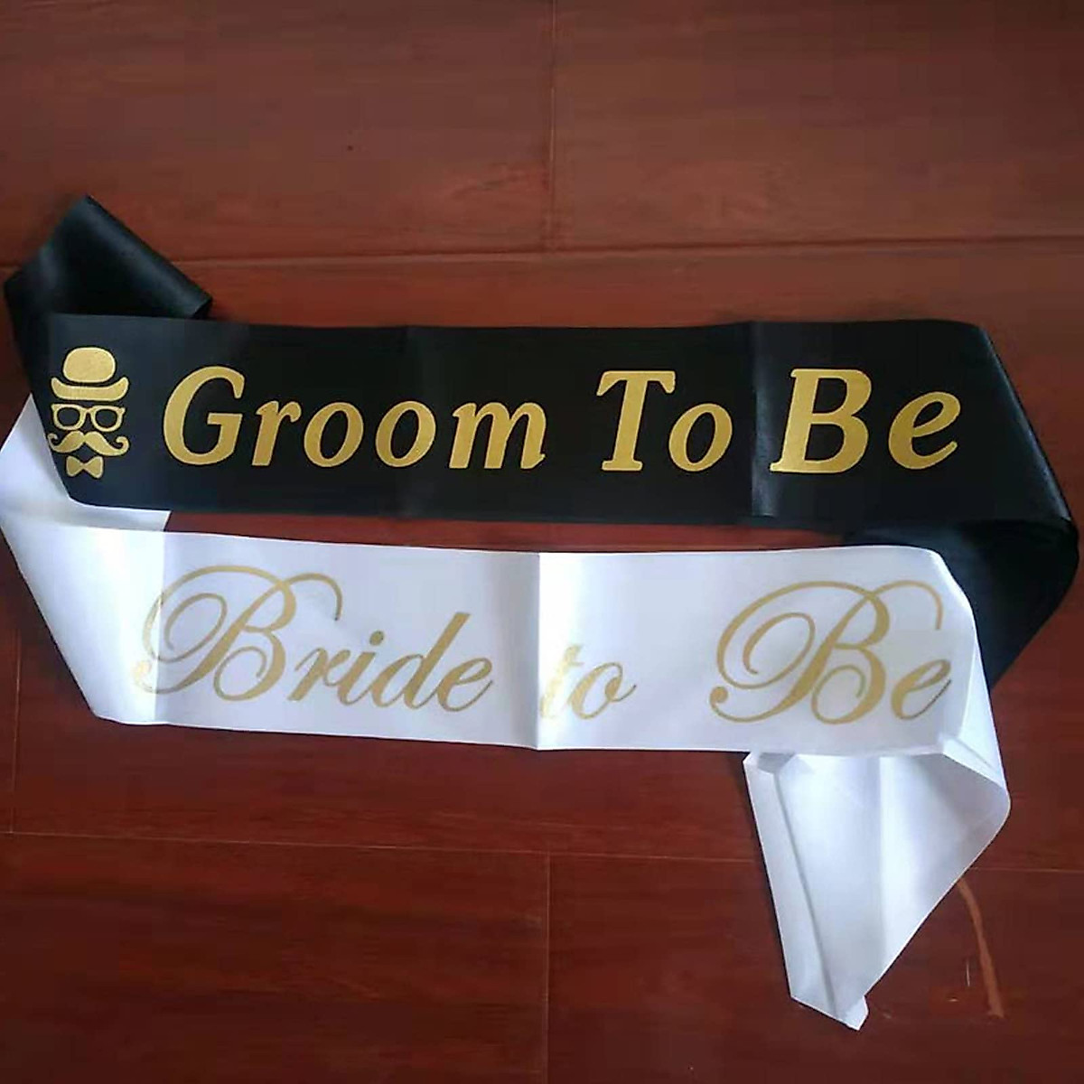 4 Pieces Groom and Bride to Be Sash Bride to Be and Groom to Be Badge for Bachelorette Party Supplies Bridal Shower Decorations