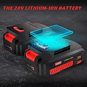 MZK Professional Cordless Electric Pruning Shears Battery Powered, Tree Pruner with Rechargeable Battery， 30mm [1.2inch] Cutting diammeter