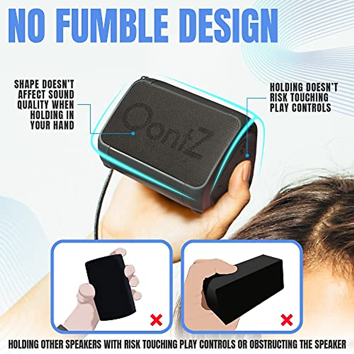 OontZ Angle Solo - Bluetooth Portable Speaker, Compact Size, Surprisingly Loud Volume & Bass, 100 Foot Wireless Range, IPX5, Perfect Travel Speaker, Bluetooth Speakers by Cambridge Sound Works (Black)