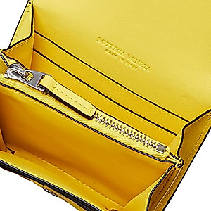 Bottega Veneta 577841 VCCK2 Bifold Wallet, Nero/Yell/Yellsilver